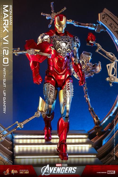 Hot Toys The Avengers MMS688D53 Iron Man Mark VI Ver.2 and Suit Up Gantry 1 6th Scale Collectible Figure Set