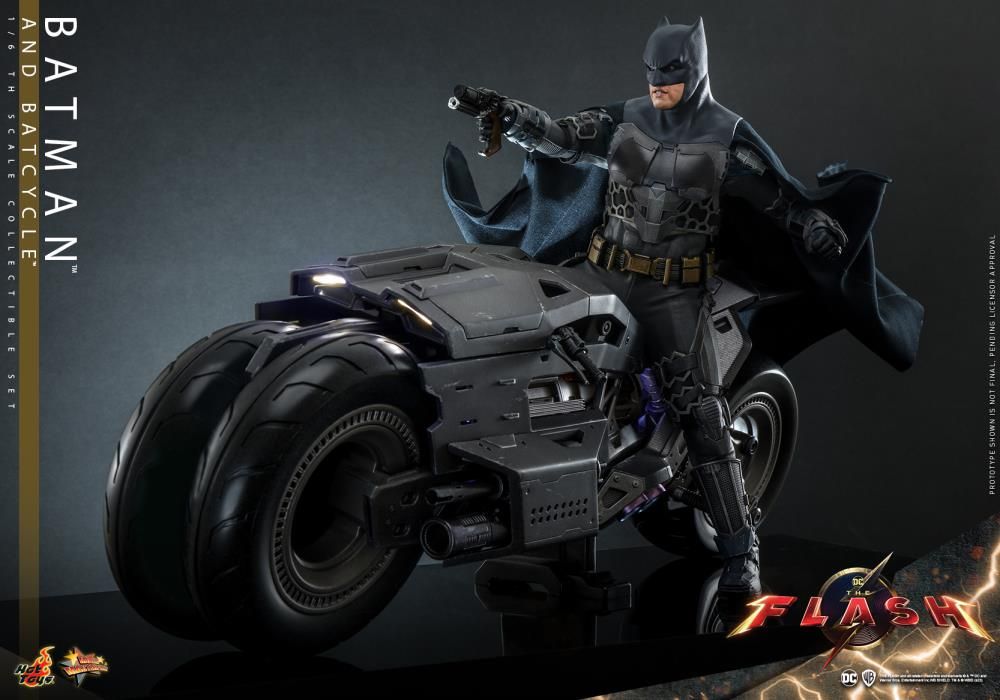 Hot Toys The Flash 2023 Mms705 Batman And Batcycle 1 6th Scale